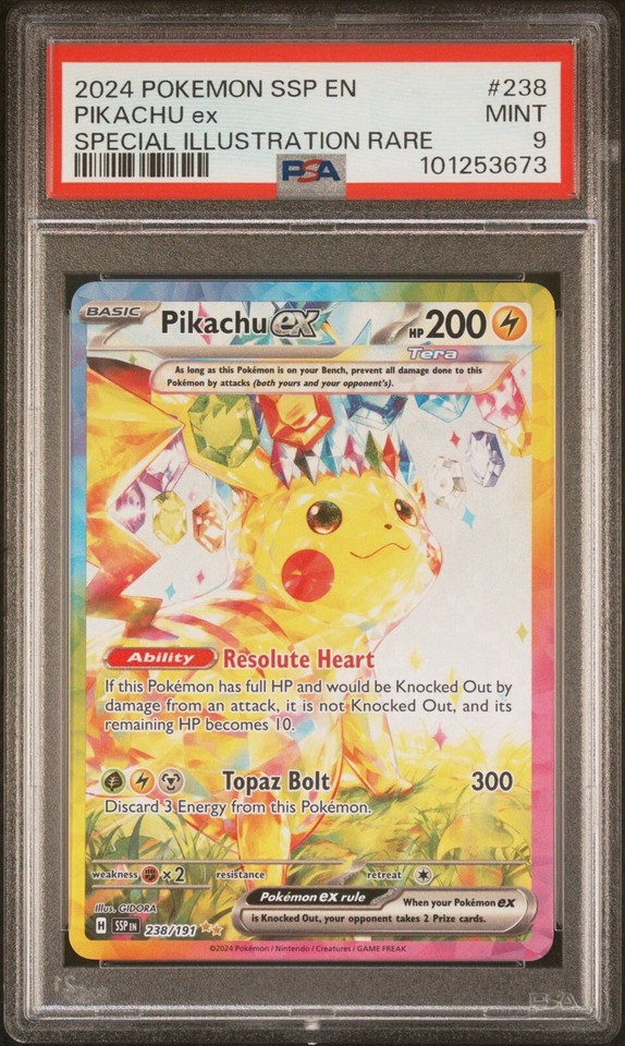 Pikachu ex 238/191 Sv08: Surging Sparks Holo PSA 9 X4 | eBay