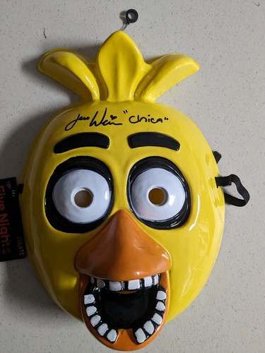 Jess WEISS Signed Chica MASK Five Nights at Freddy's JSA COA | eBay