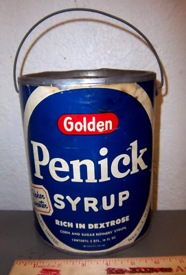 Vintage 1950s Penick Syrup 3 qt 14 oz tin, Great graphics & colors ...