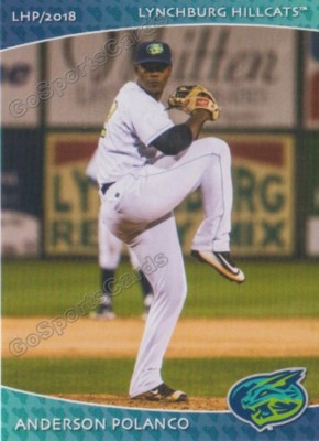 2018 Lynchburg Hillcats Anderson Polanco RC Rookie Cleveland Indians | eBay