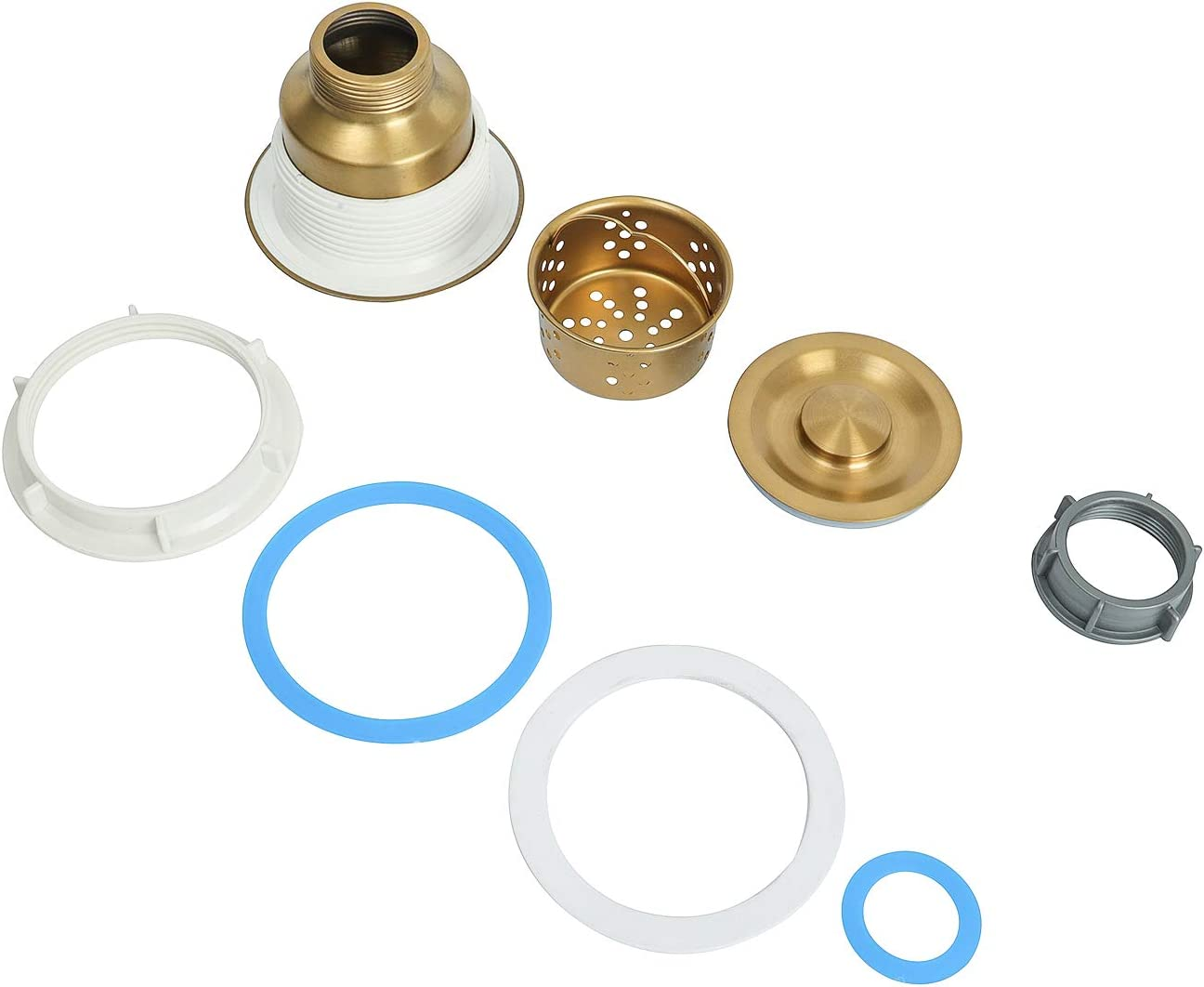 Kitchen Sink Strainer Assembly, Sink Drain 304 Stainless Steel with ...