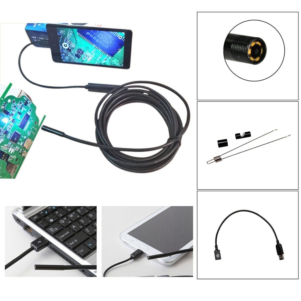 Micro/USB-C Endoscope Borescope Inspection Cam Snake Camera Andorid ...