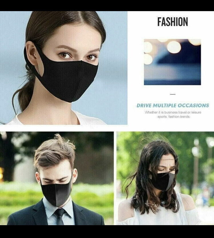 4 pack Face Cover Cloth/Fabric Polyester Clothing Men Women Protective ...