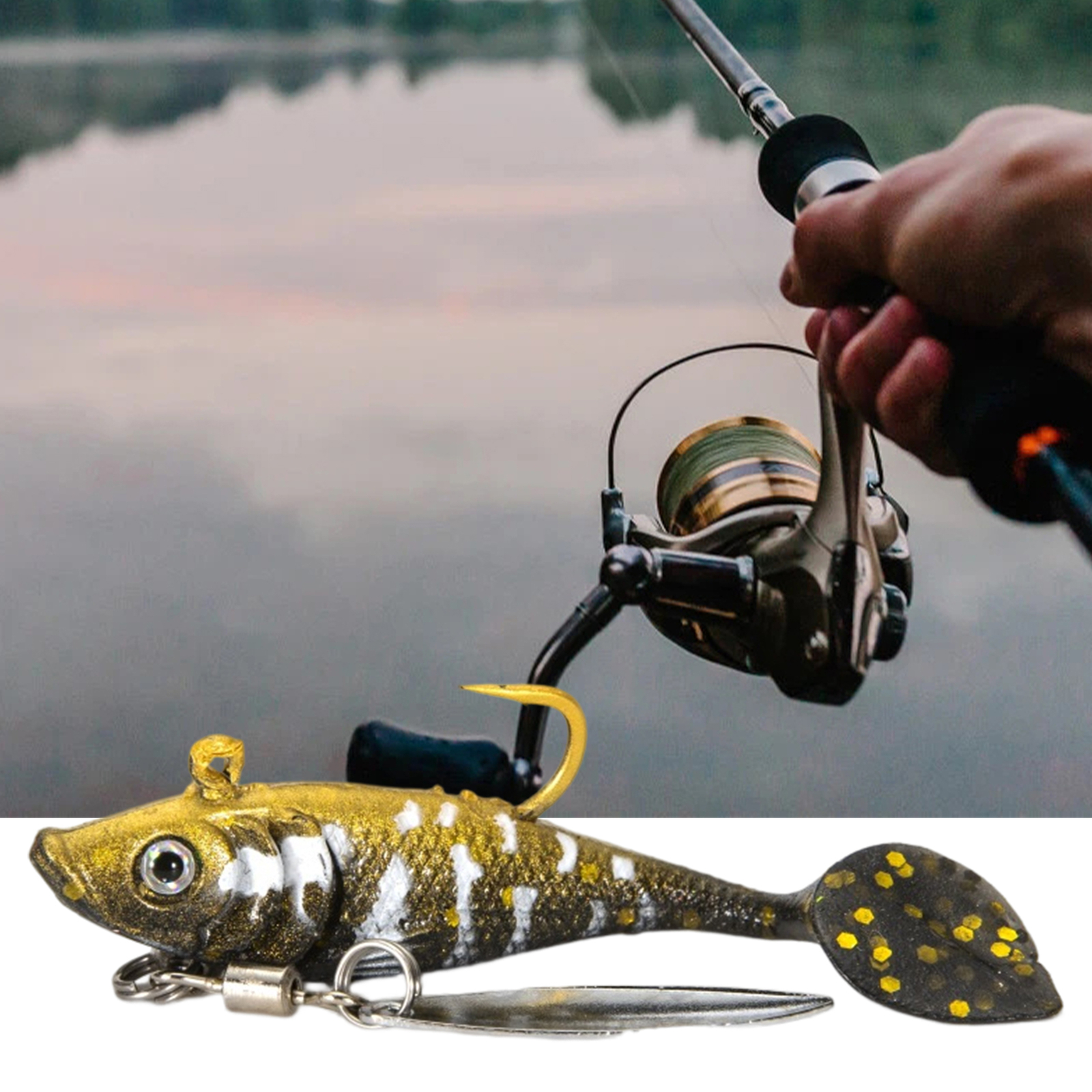 6cm Sequin Bait Soft Texture Angling Bionic Fish Shaped Soft Bait ...