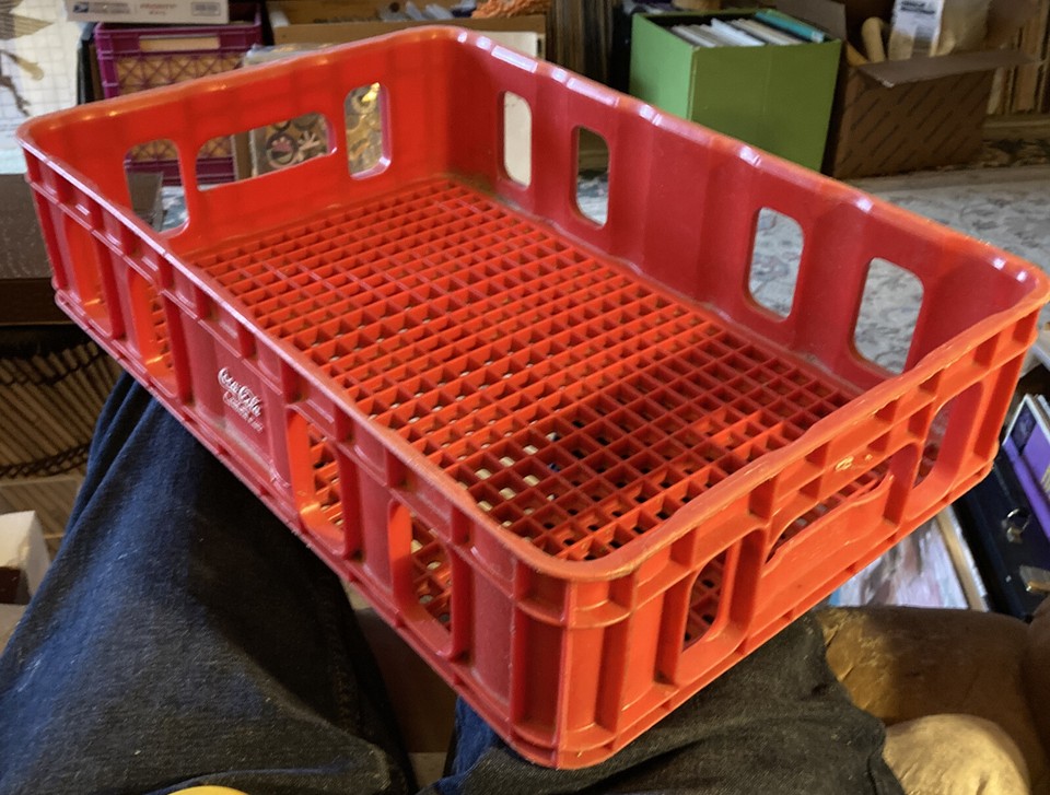 Vintage Coca-Cola Crate Red HDPE Plastic O-Hus Husky Red Inner Meas 18 ...