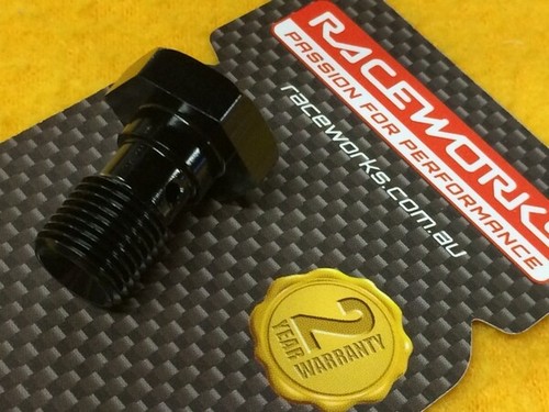 Raceworks RWF-300-05ABK 7/16"-24 x 19mm long Banjo bolt Aluminium Black ...