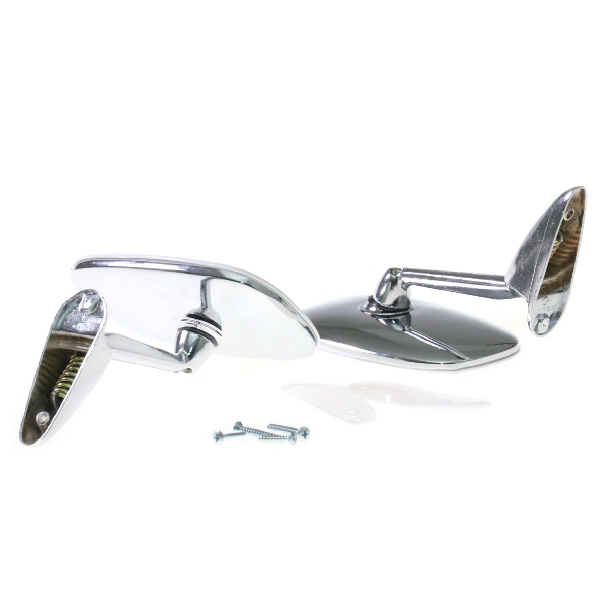 COMPATIBLE NEW PAIR CHROME DOOR MIRRORS LEFT RIGHT RENAULT 5 7 Le Car ...