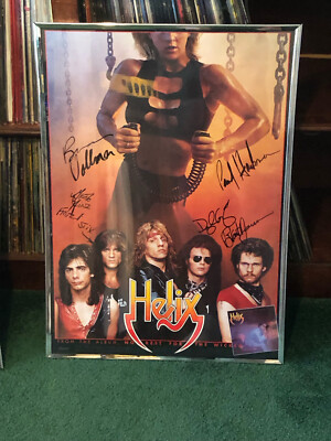 HELIX - SHE’S MY HEAVY METAL LOVE 1983 PROMO CAPITOL LABEL POSTER FULLY ...