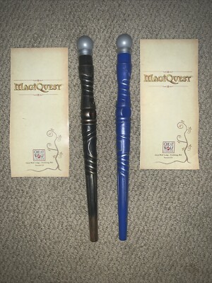 Great Wolf Lodge Wand Lot Staff Wolf Green Gem Topper Magiquest Magic ...