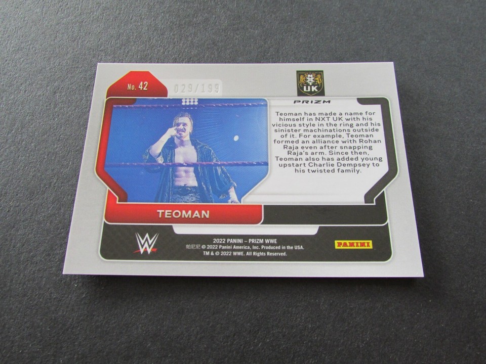 2022 Prizm WWE Teoman Card #42 Premium Box Set Prizm /199 | eBay