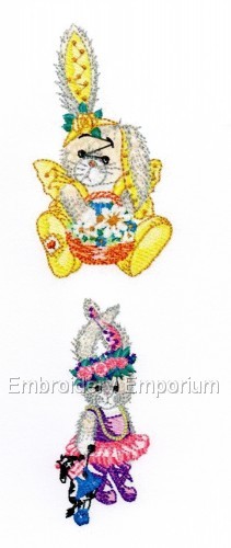 MACHINE EMBROIDERY DESIGNS USB - BALLERINA BUNNIES COLLECTION 4X4 ...