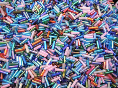 Bugle Beads Mix AB 100g Glass Jewellery DIY Jewelry Tubes Pipes | eBay ...