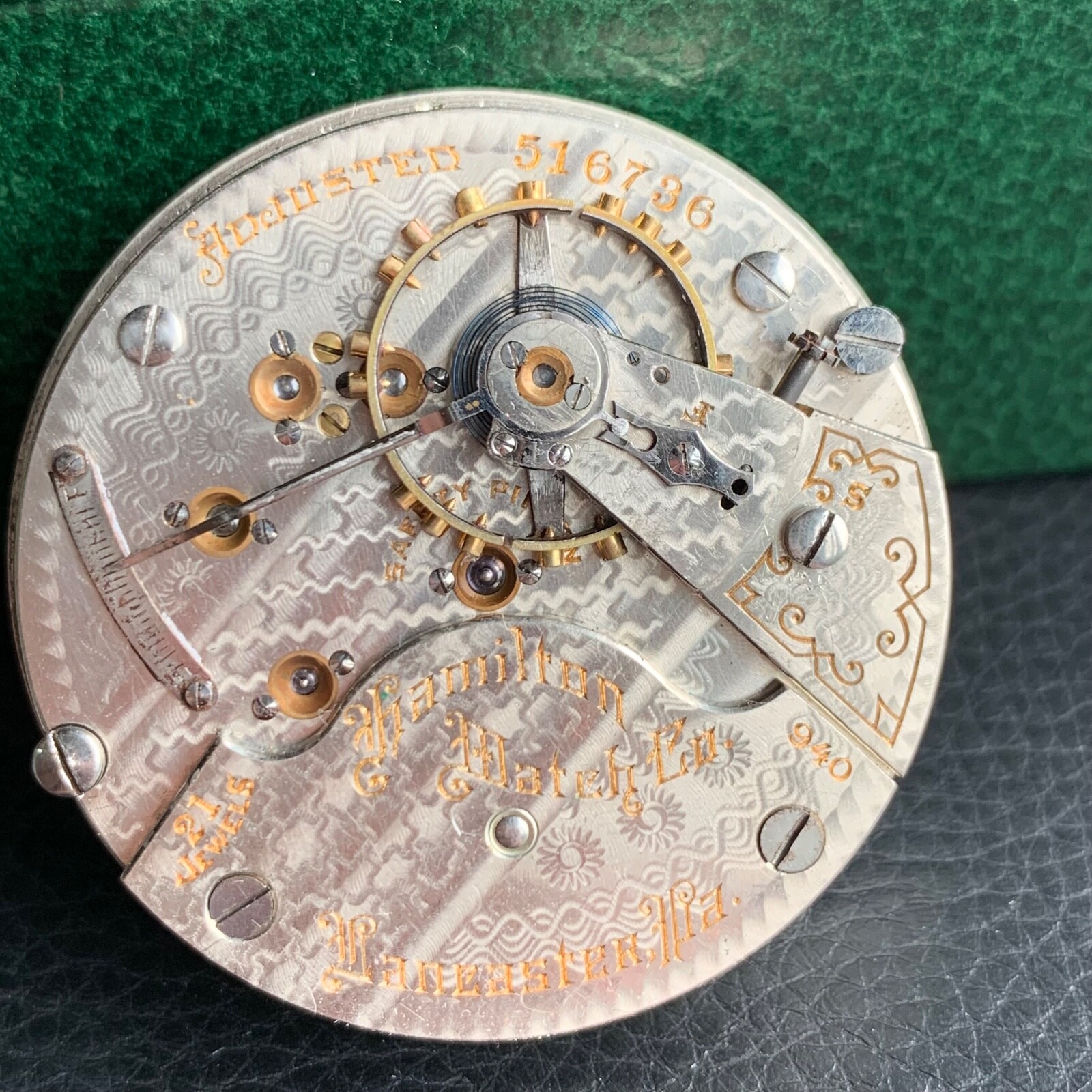 Hamilton Grade 940 18S 21 Jewels Pocket Watch Movement Runs | eBay