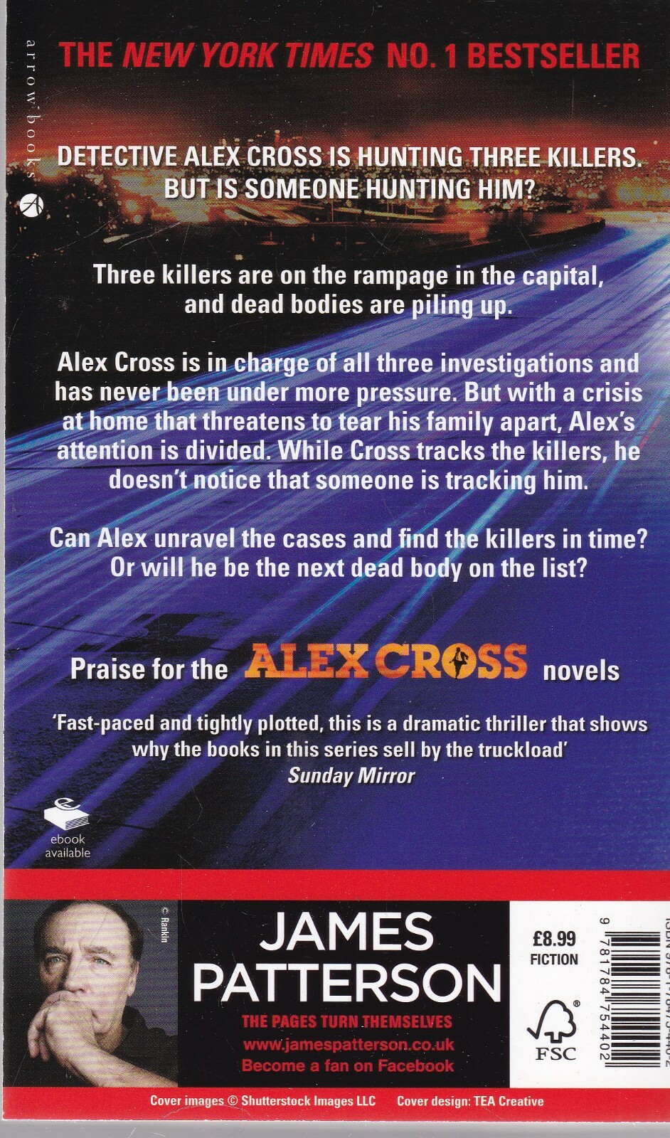 Alex Cross Run Patterson James Good Book ISBN 9781784754402 for sale ...