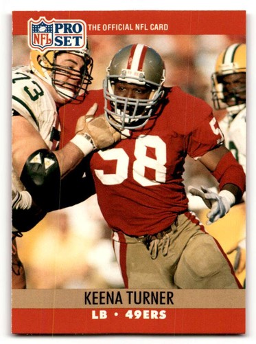 1990 Pro Set #637 Keena Turner San Francisco 49ers Football Cards EX ID ...