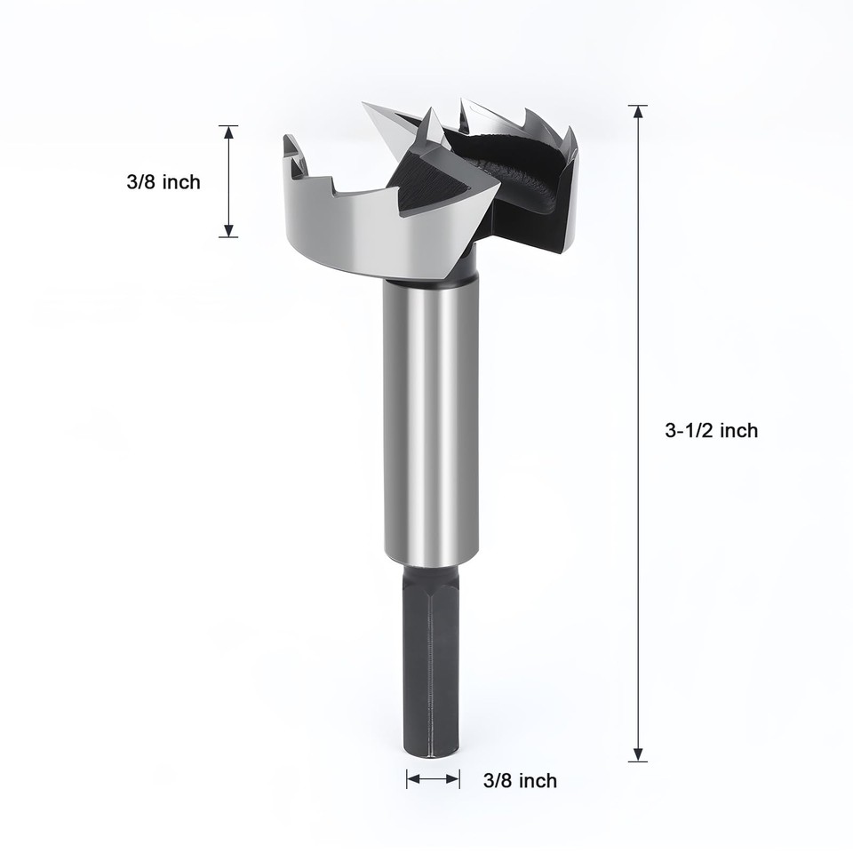1-5/8" Forstner Bit for Wood, 1-5/8 Inch (Dia.) Wood Drill Bit Forstner ...