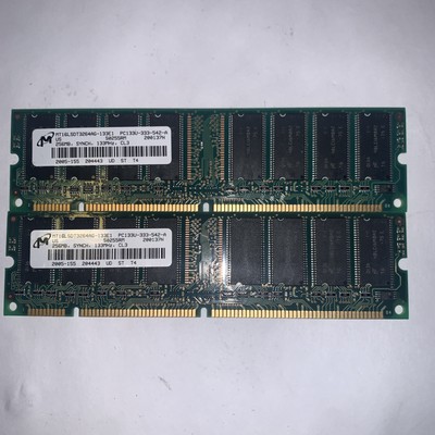 Micron 512MB(2X256MB) PC133 133MHz 168Pin NON-ECC Desktop SDRAM Memory ...