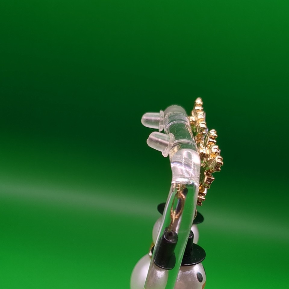 Snowman Dangle Drop Earrings, White Gold Black Plastic Metal, Butterfly ...