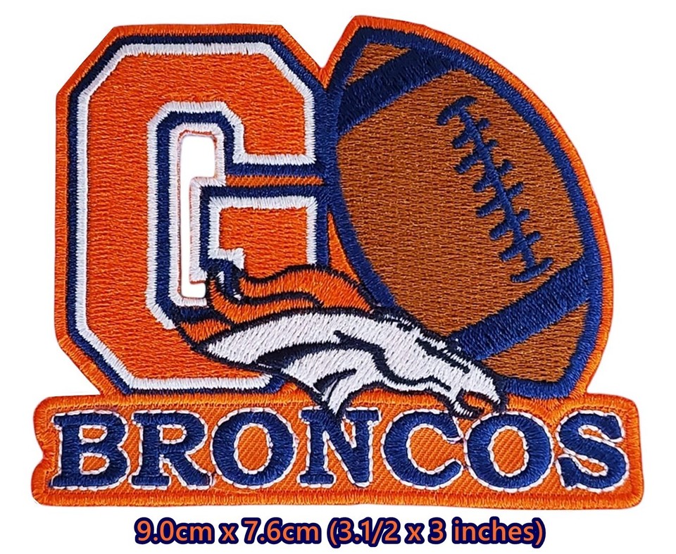 DENVER-BRONCO Football Patches Iron,Sew on(Select options) Thai by USPS ...