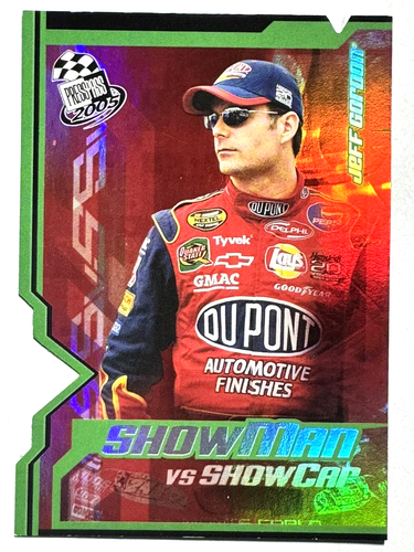 JEFF GORDON 2005 Press Pass SHOWMAN vs SHOWCAR INSERT DUPONT CAR Card # ...