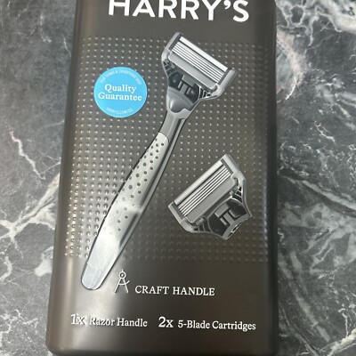 NEW - Harry's Men's CRAFT Handle Razor & 2x 5-Blade Cartridges | eBay