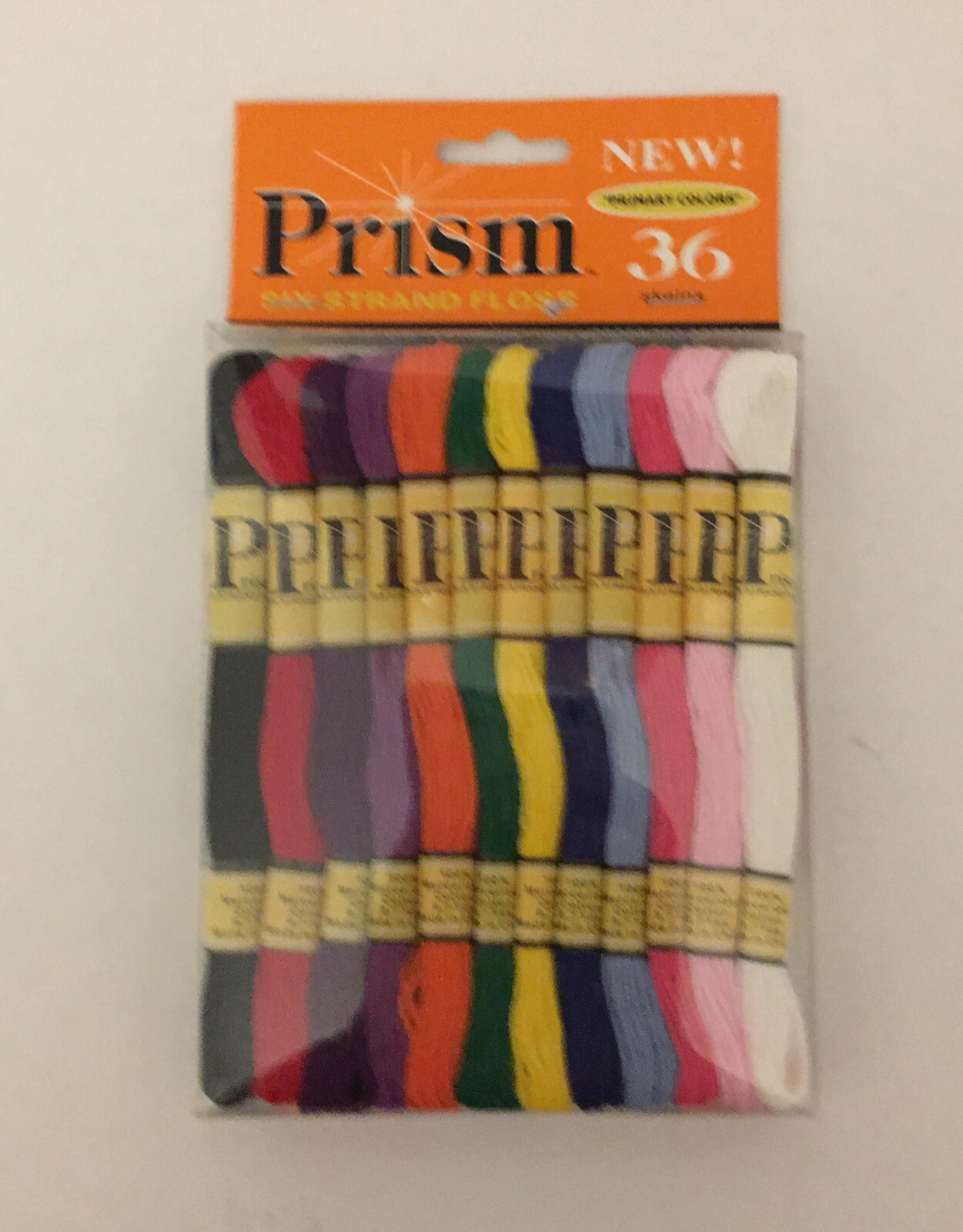 PRISM Primary Colors EMBROIDERY FLOSS 36 SKEINS 8.7 YDS 6 strand Cotton ...