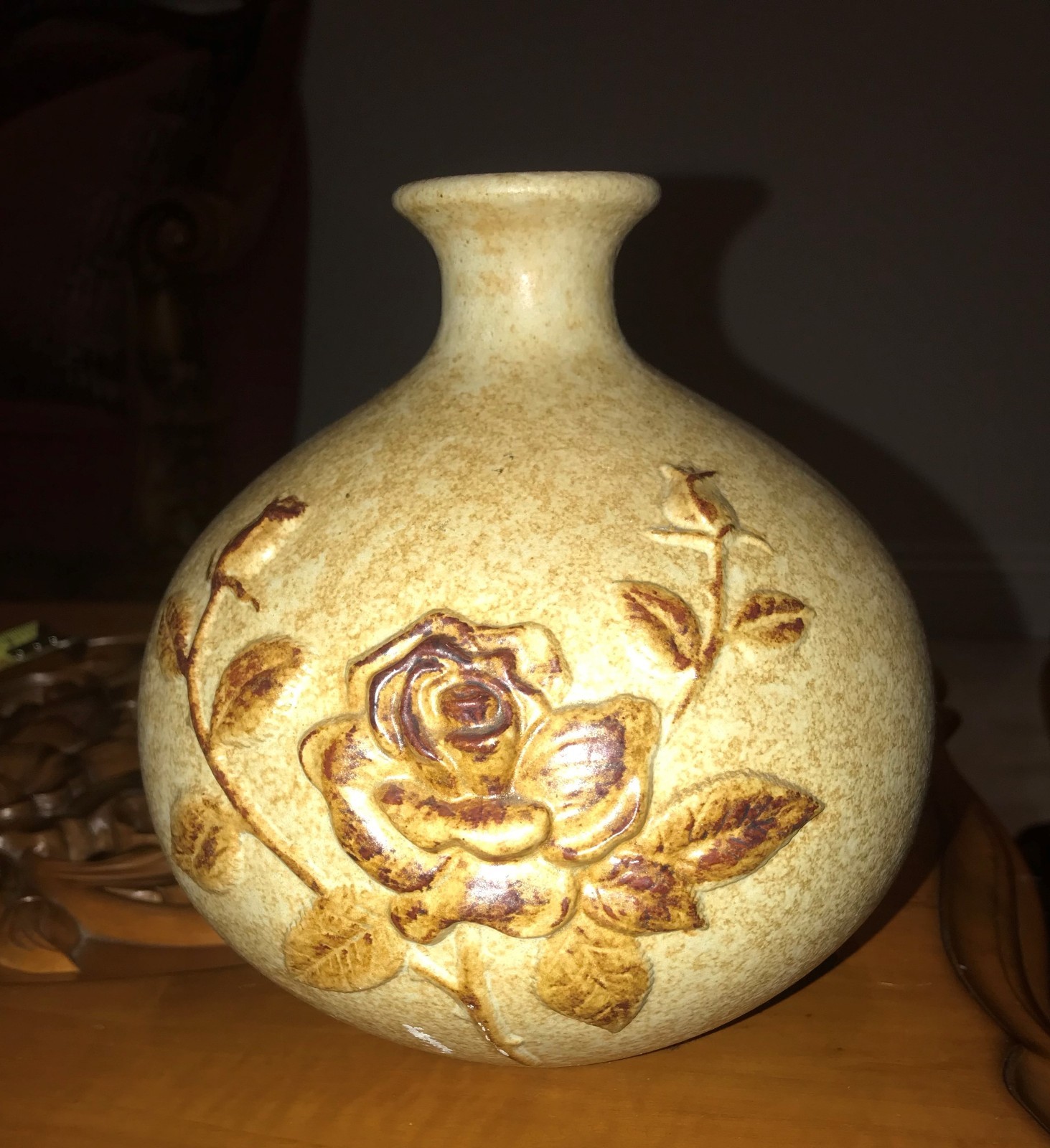 Vintage Pottery Craft USA Stoneware Studio Pottery Floral Vase 6 3/4"x3 ...
