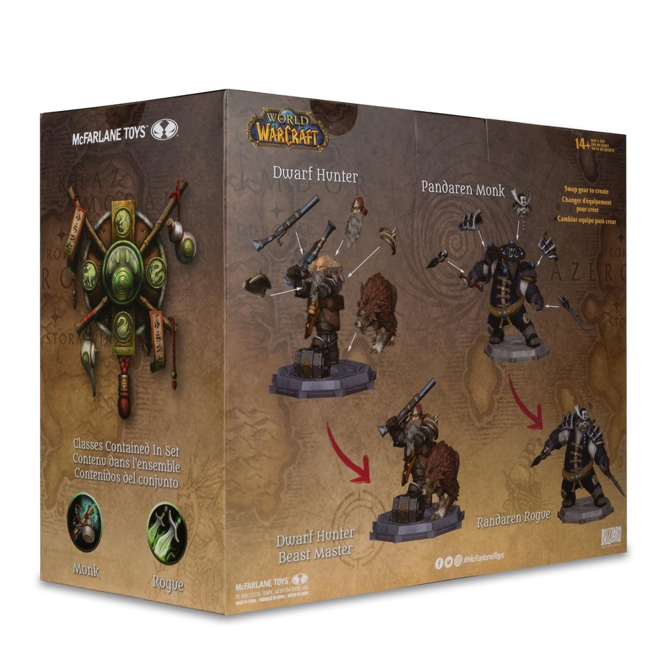McFarlane Toys - World of Warcraft Dwarf Hunter: Beastmaster & Marksman ...