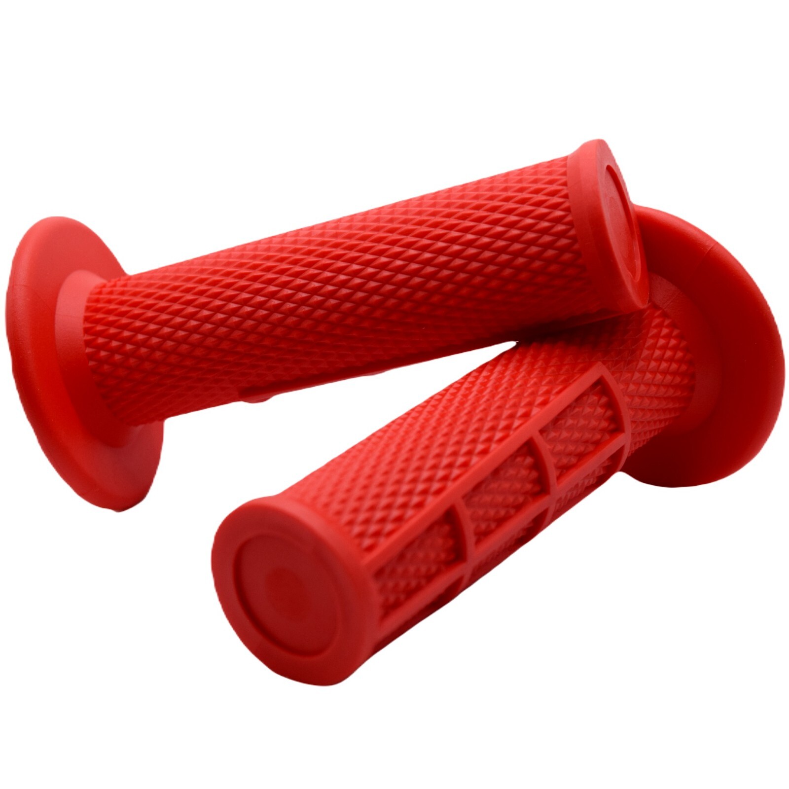 Red Half Waffle - Extreme Soft Compound - Dirt Bike Motorcycle Grips 7/ ...