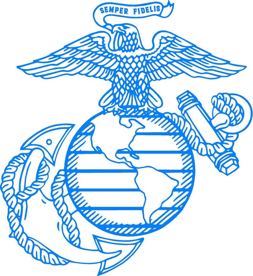 Marine Corp Emblem USMC Marines Logo Vinyl Decal Multiple Colors and ...