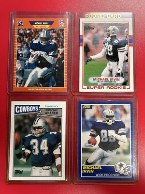 Variety Topps MICHAEL IRVIN RC ROOKIE #383 With Herschel Walker Card EX ...