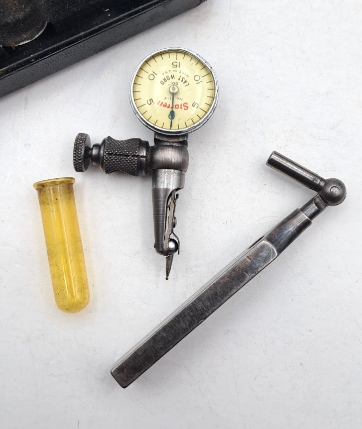 Vintage L.S. Starrett No. 711-F Last Word Universal Test Dial Indicator ...