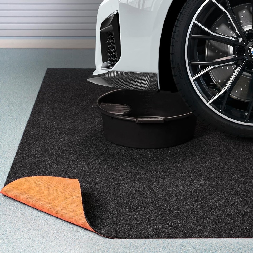 Oil Spill Mat 64x32 Garage Floor Rug Rubber Backing Waterproof ...