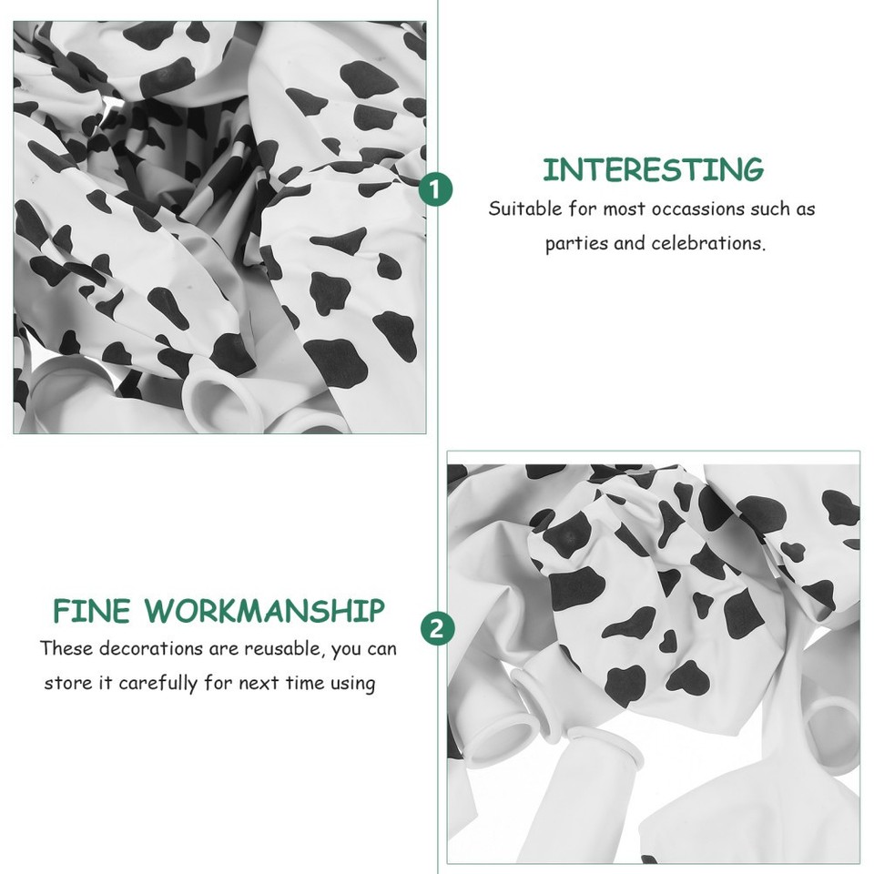 50 Pcs Brown Cow Print Balloons Animal Modelling Kit Party Decorations ...