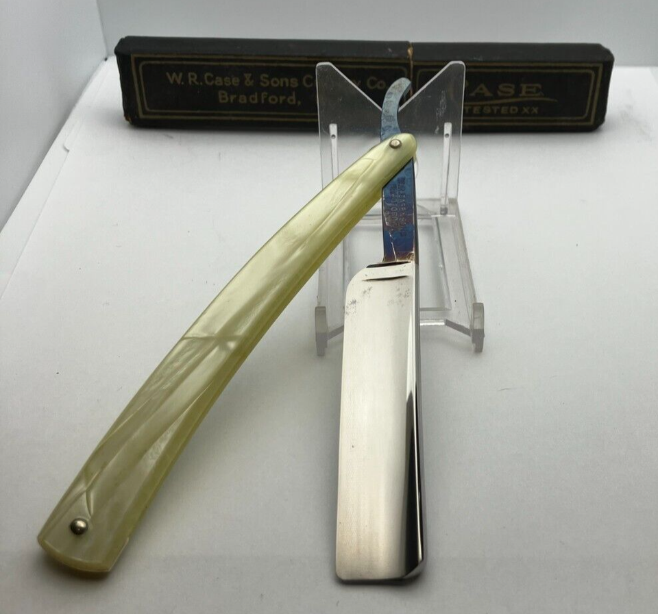 NOS Blue Tang Case's Ace un-altered Straight Razor Bradford, PA USA ...
