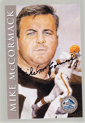 Mike McCormack AUTO 1998 Ron Mix Signature Series Platinum HOF 2265/ ...