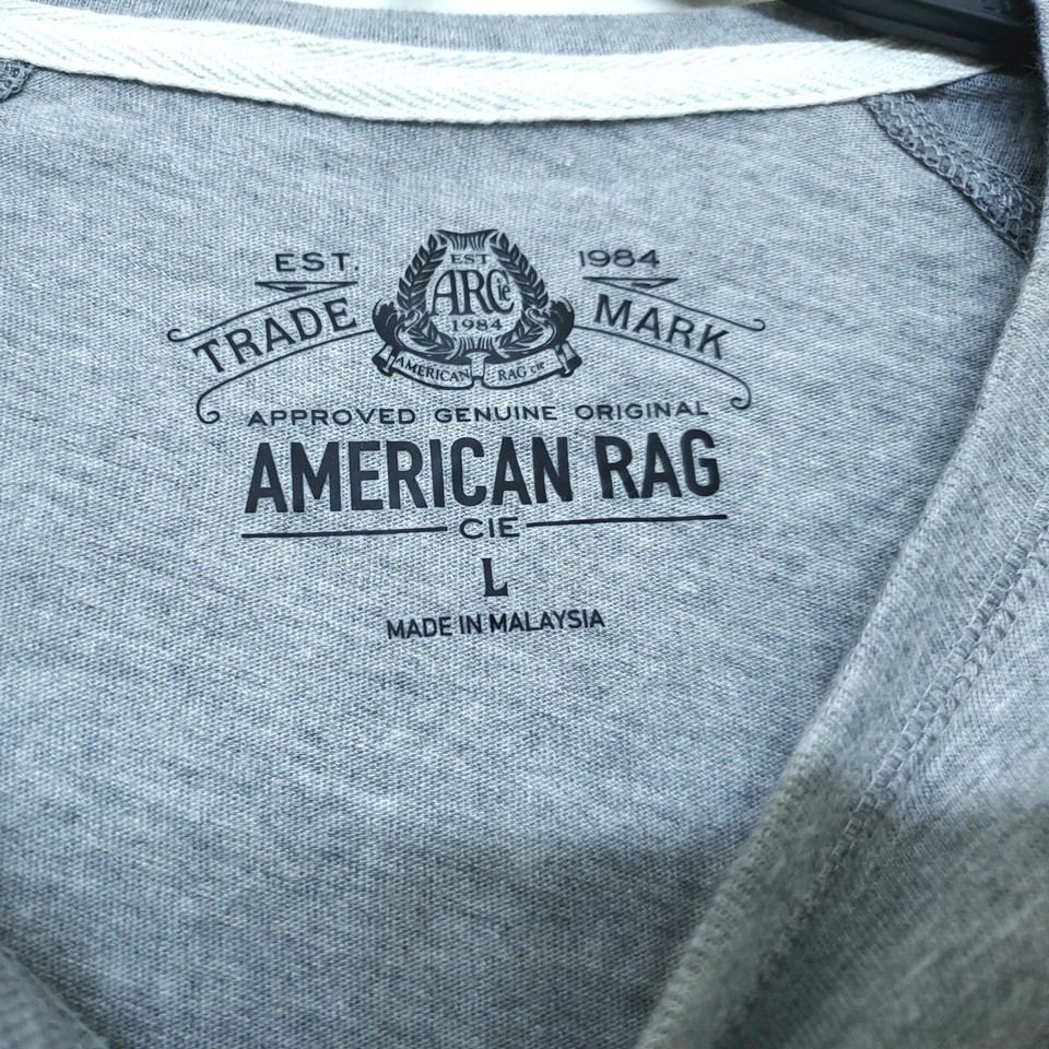 American Rag Cie Mens Large Pullover Longsleeve Gray - Brand New With ...