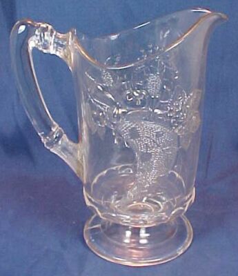 EAPG Findlay Glass Cornucopia Three Fruits Water Pitcher Dalzell ...