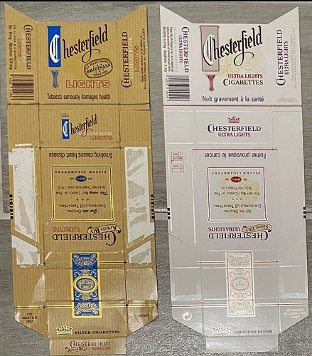 Chesterfield - USA 🇺🇸 - Vintage Cigarette Collection - 80's - Empty ...