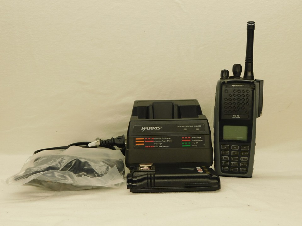 Harris XG-75P UHF 378-470mhz P25 Digital Portable Radio W/AES, DES ...