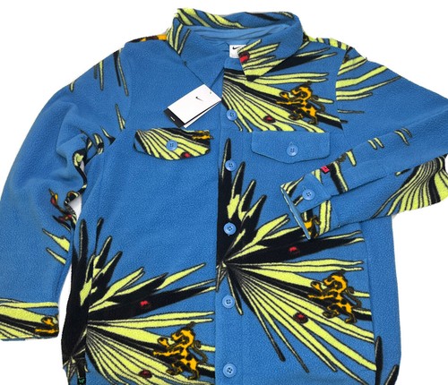 Nike Lebron Sherpa Jacket Button-Up Shirt Dutch Blue Loose Fit DA6707 ...