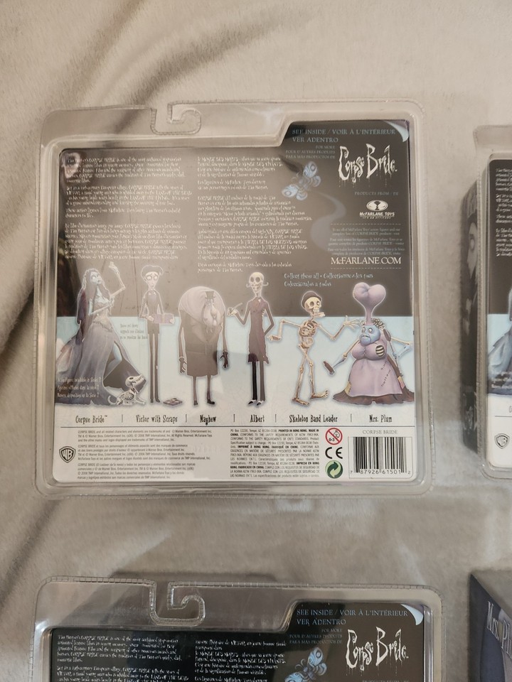COMPLETE SET McFarlane Toys Tim Burton Corpse Bride Figures Complete ...