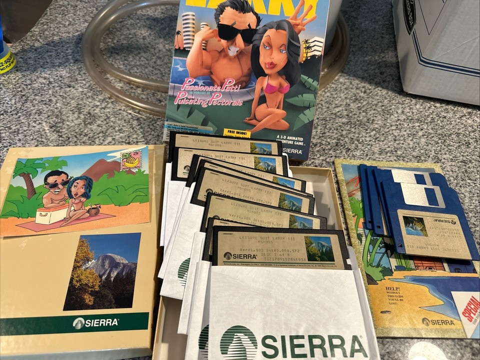 Leisure Suit Larry 3 MS-DOS Sierra Vintage PC Game IN BOX | eBay