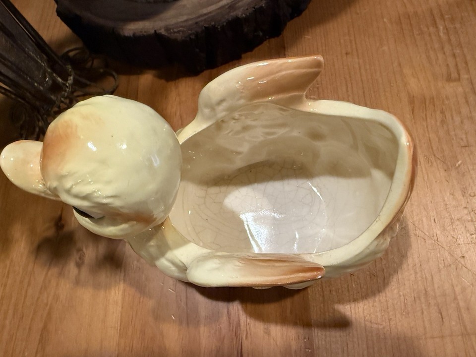 Vintage Collectible Ceramic Yellow Duck Planter 7” x 7” | eBay