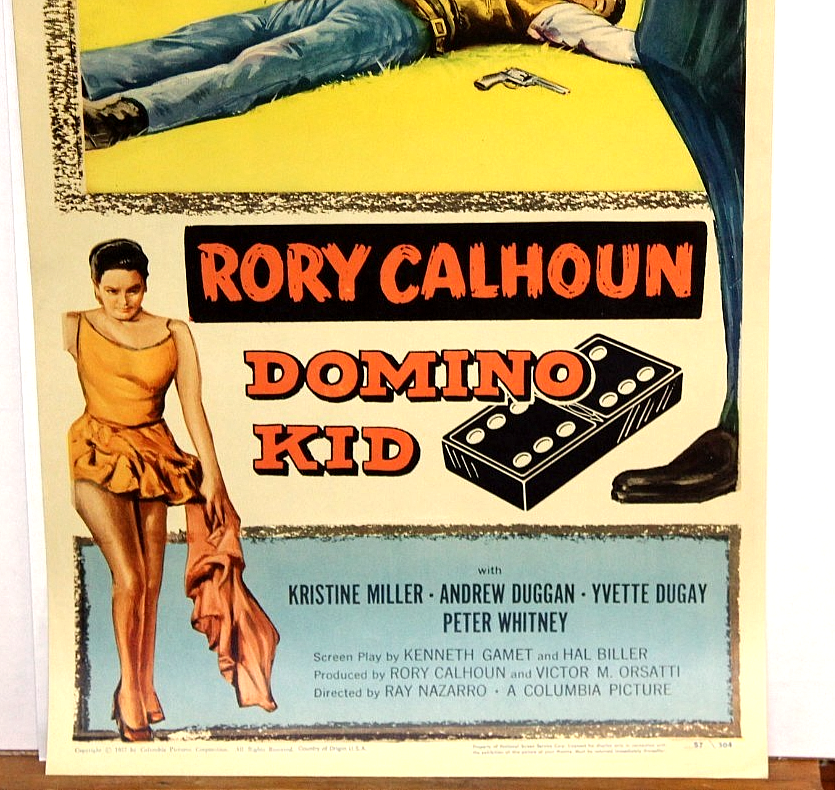 ORG MOVIE DOMINO KID insert '57 Rory Calhoun, Kristine Miller, & Andrew ...