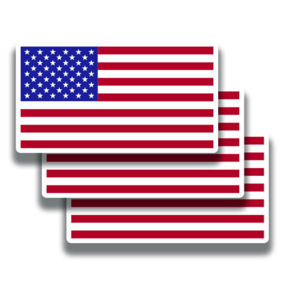 3 USA UNITED STATES FLAG DECALs Sticker United States For Car Bumper ...