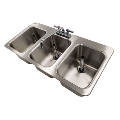 3-Compartment Sinks - 3 Compartment Bar Sink