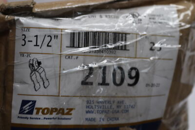 (25-Pk) Topaz Strut Conduit Clamp EMT/Rigid Zinc Plated Steel 3-1/2 ...