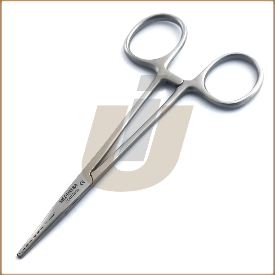 X5 Surgical Micro Halsted Clamp Kocher Forceps 12.5cm Straight 1x2 ...