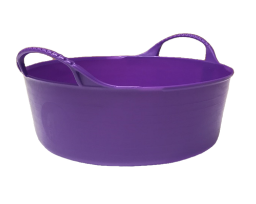 PURPLE - MINI 5L RED GORILLA TUBTRUG FLEXIBLE SHALLOW RUBBER FEED TUB ...